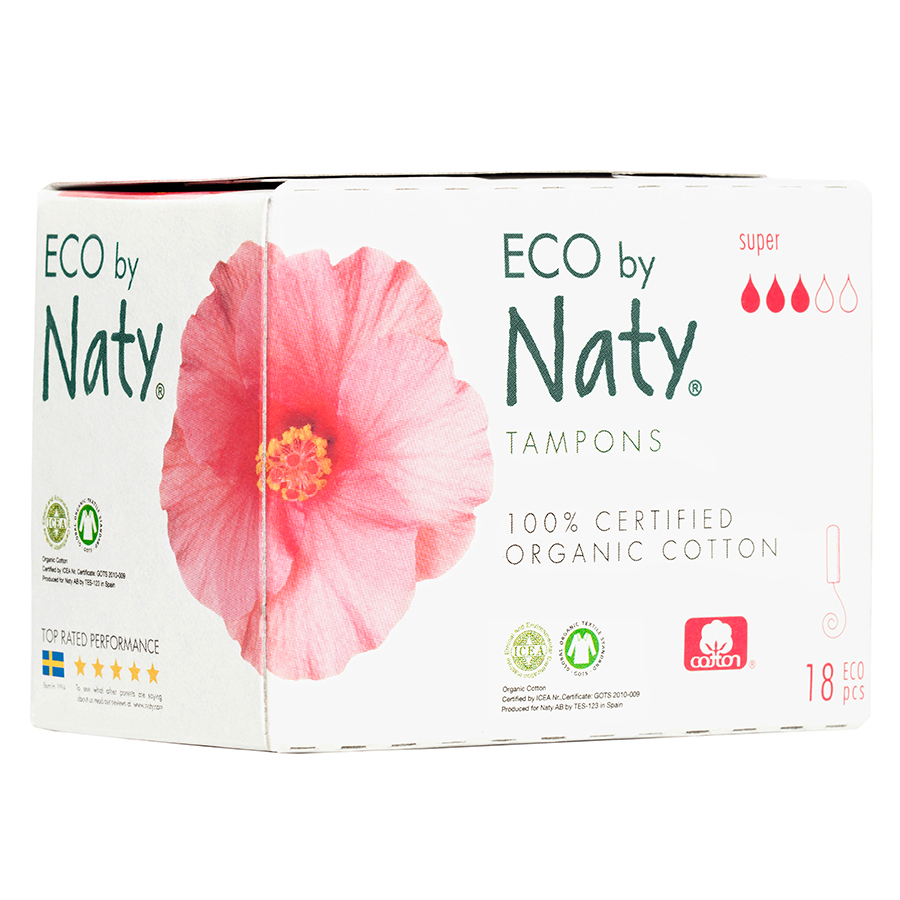 Eco by Naty Naty Digital Tampons - Super - 18 pcs - Eco by Naty