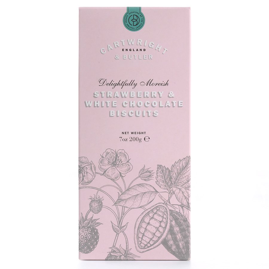 Cartwright & Butler Strawberry & White Chocolate Biscuits - 200g ...